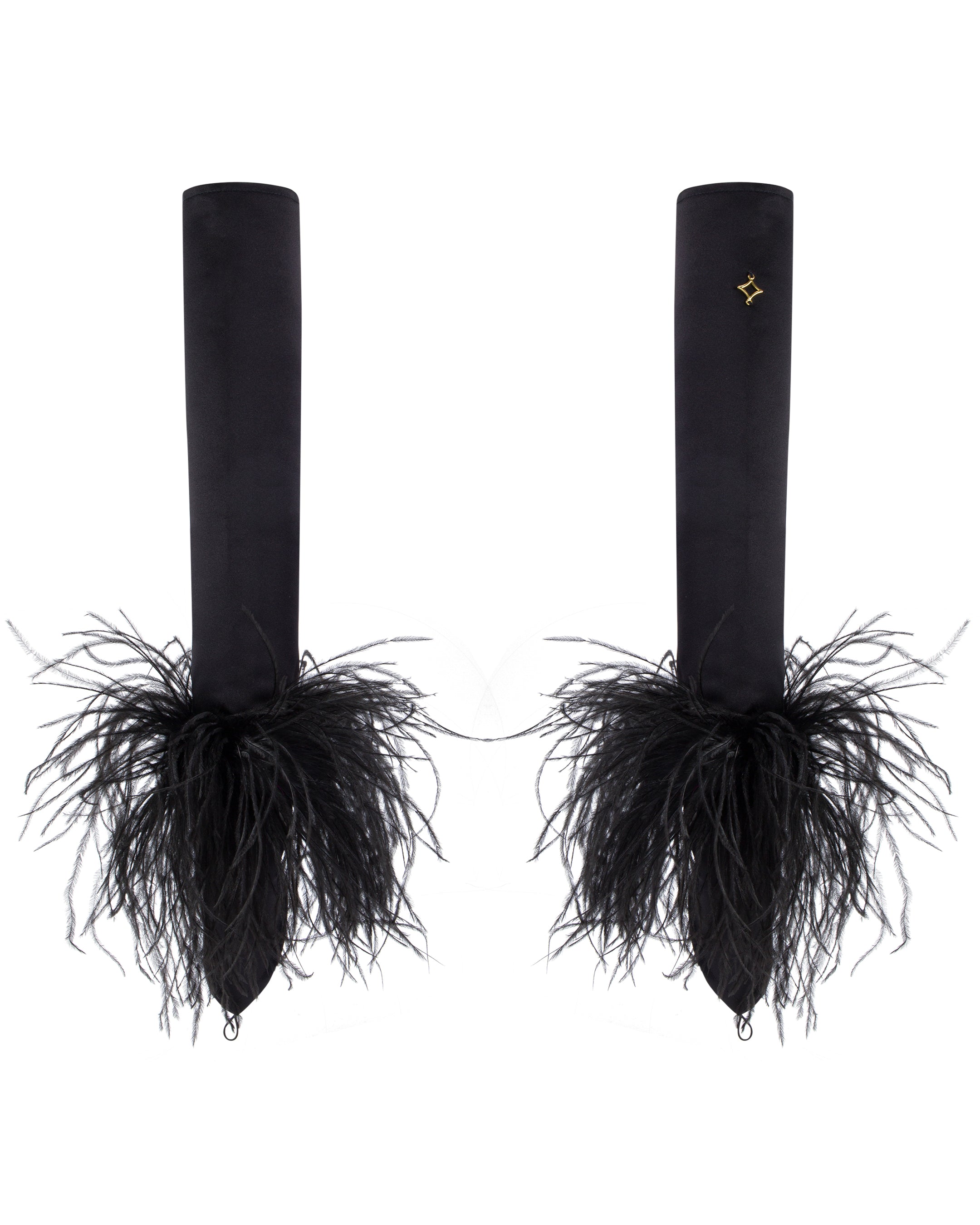 Long Feather Gloves