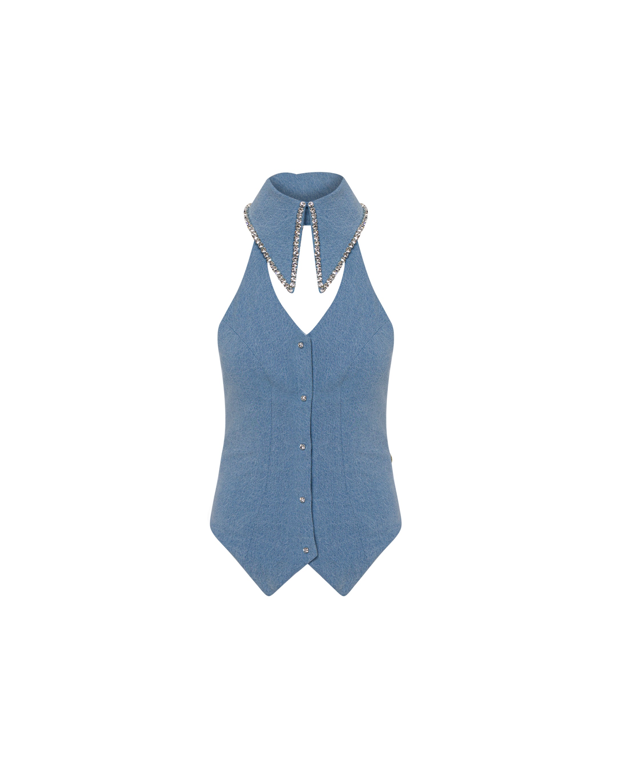 Crystal Collared Vest